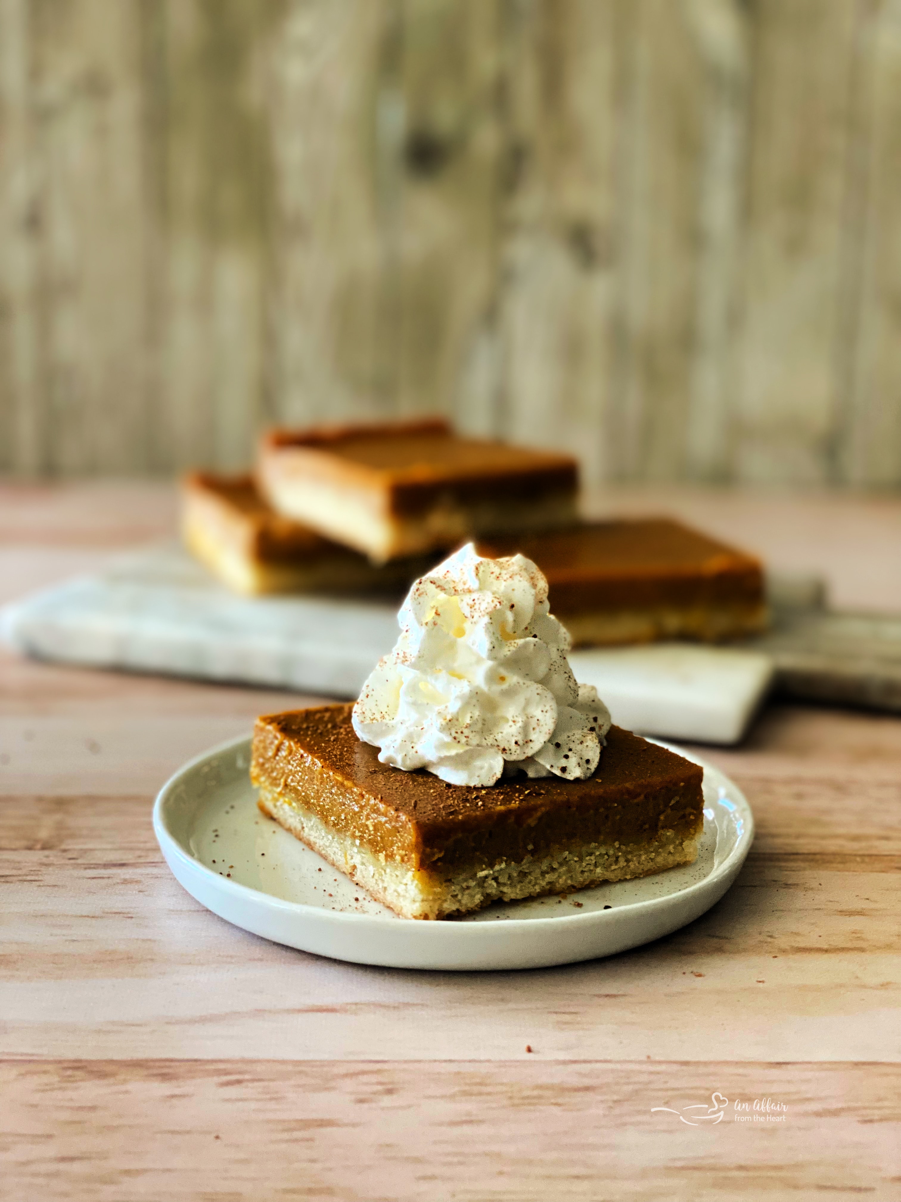 PUMPKIN PIE BARS with Shortbread Crust