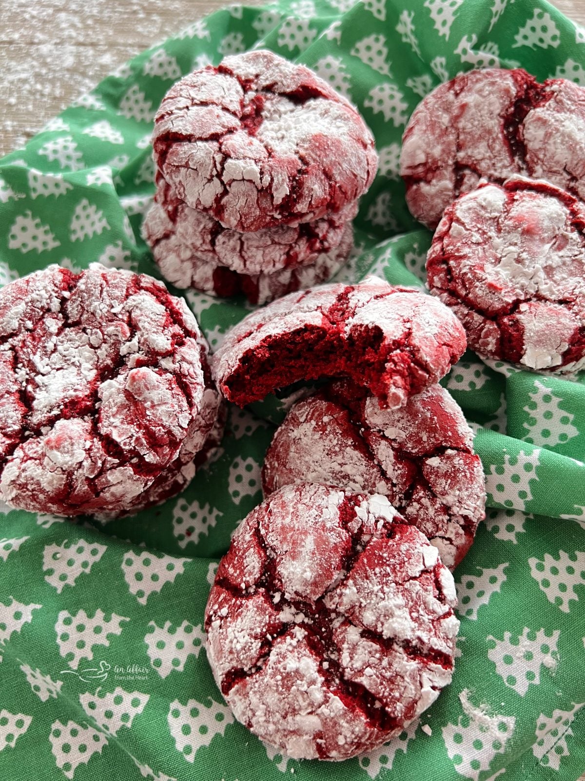 Red Velvet Crinkles - An Affair from the Heart