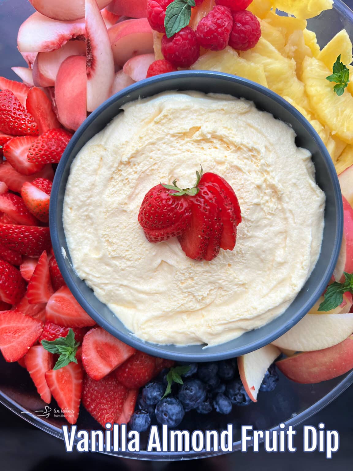 Vanilla Almond Fruit Dip (4 Ingredients!)