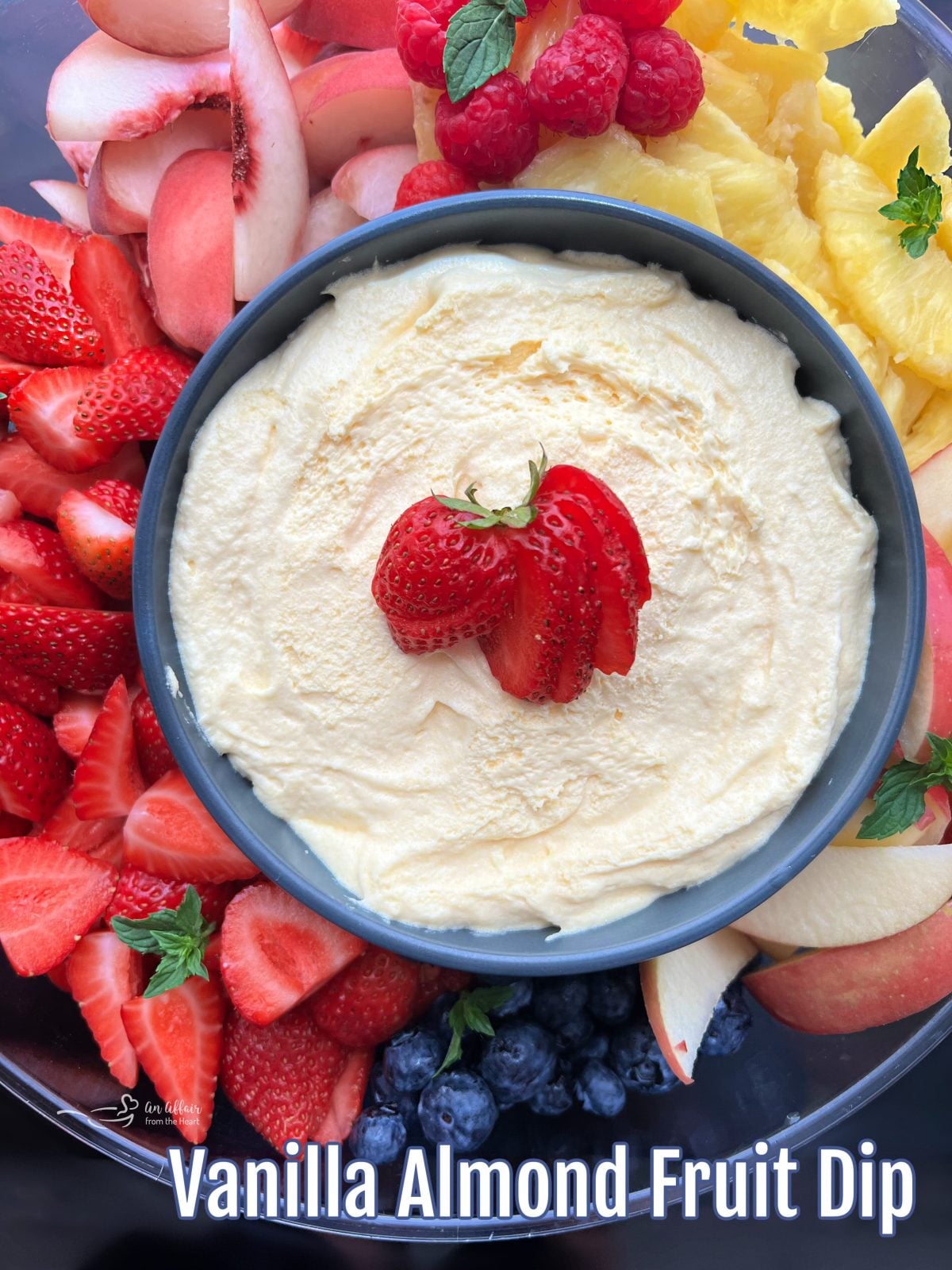Vanilla Almond Fruit Dip (4 Ingredients!)