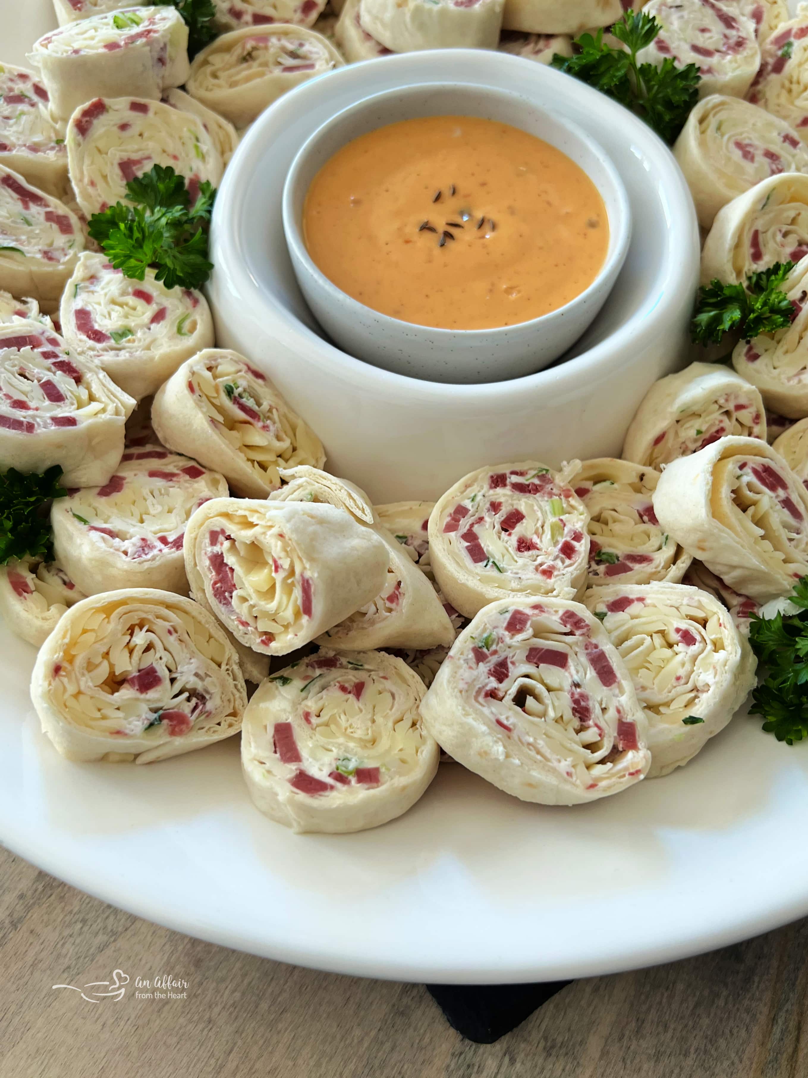 Reuben Style Tortilla Roll-Ups