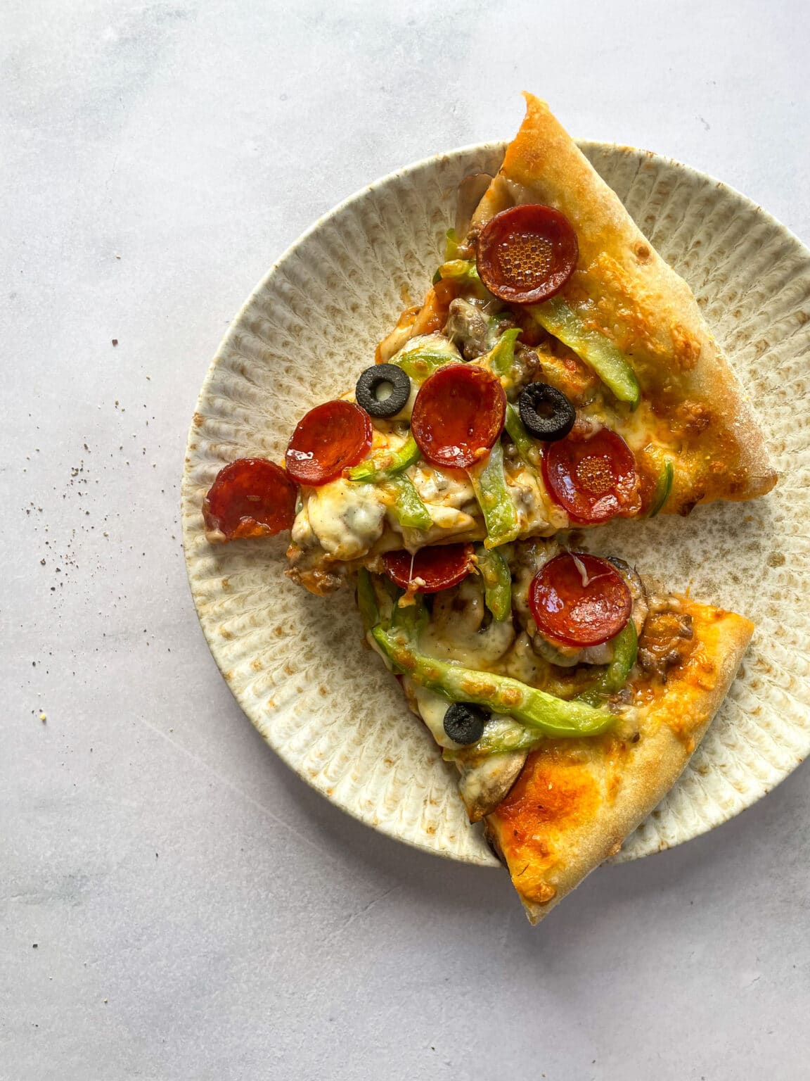 Homemade Supreme Pizza Recipe (with Homemade Crust)