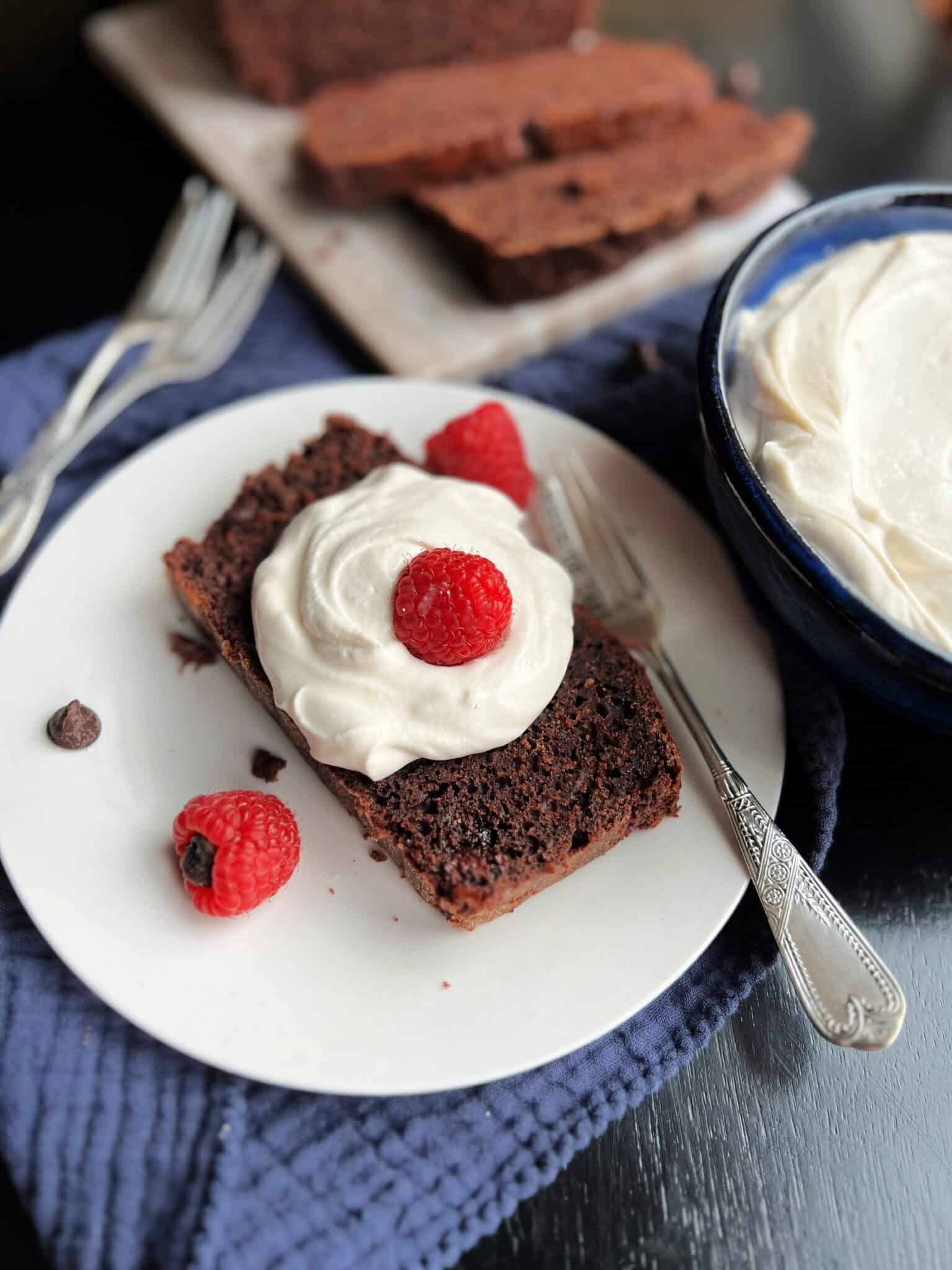 Rich Chocolate Sauerkraut Pound Cake (with Devonshire Cream)