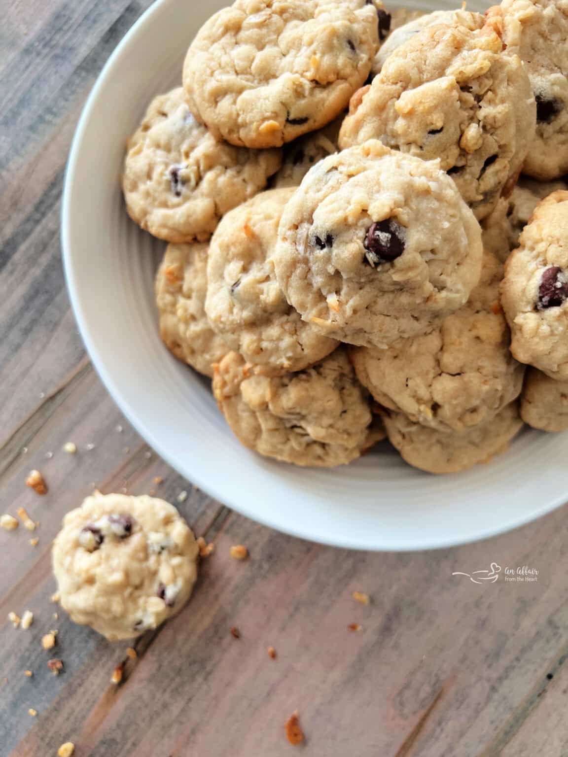 Chewy Butter Brickle Cookies - buttery cookies filled with toffee bits