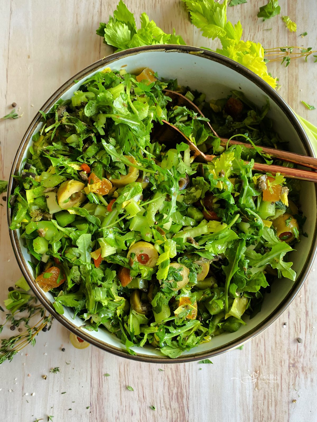 Mediterranean Celery Salad with Olives