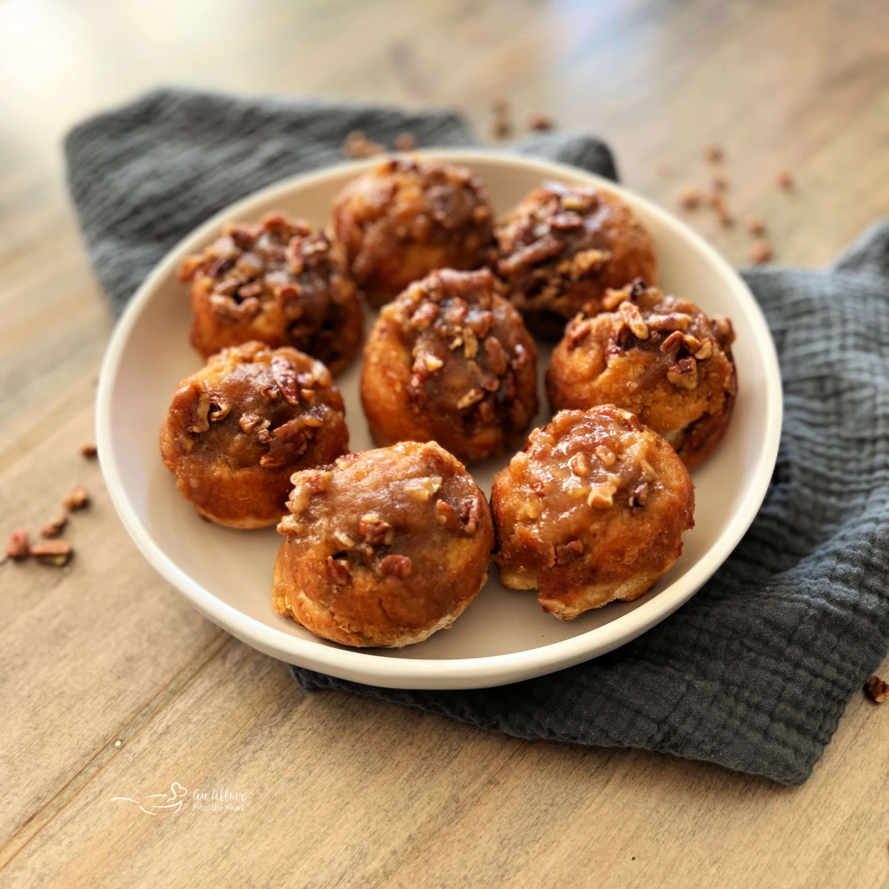 Banana Pecan Rolls (No Rise - 5 Ingredients)