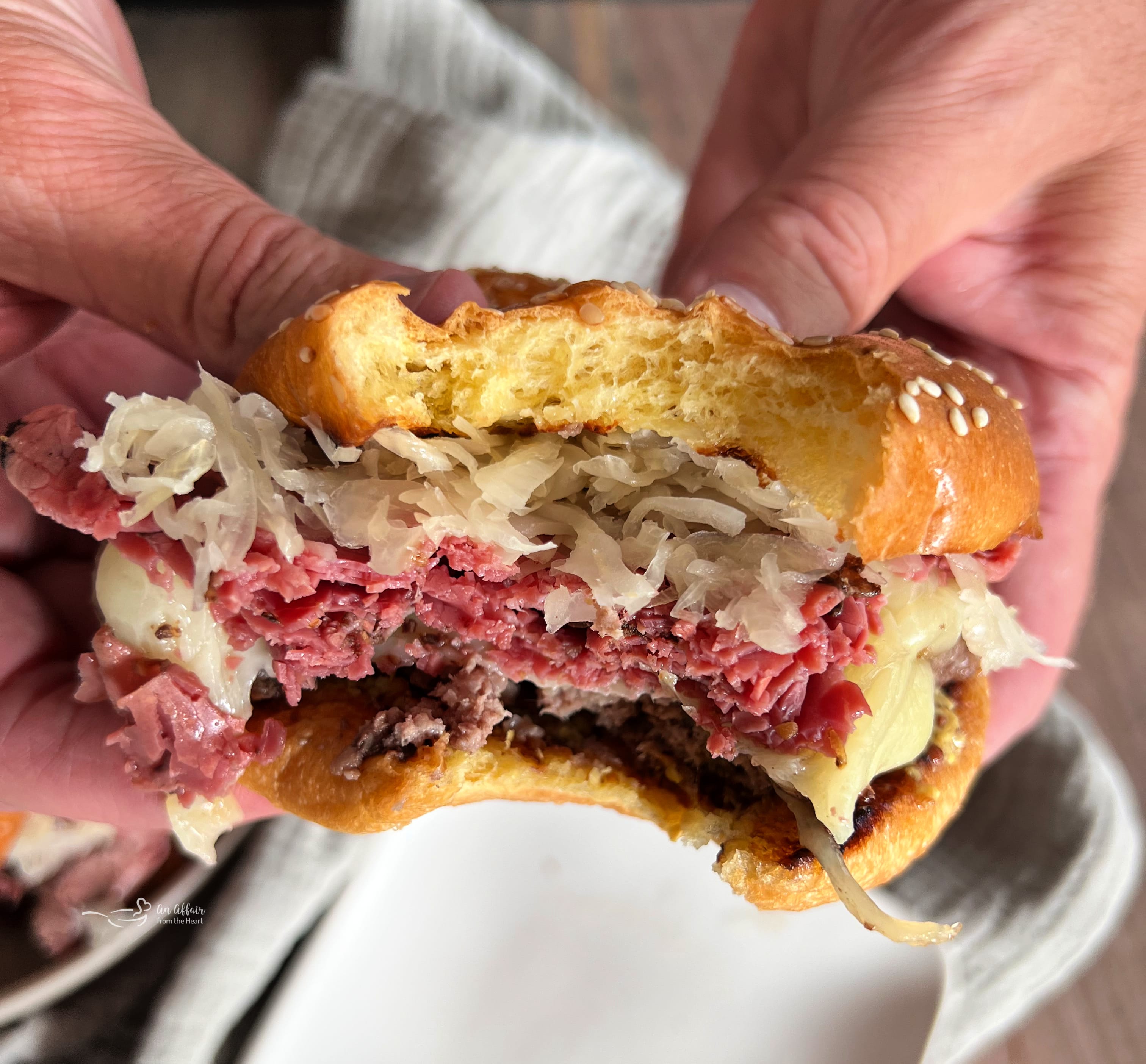 Pastrami Burger With Kraut