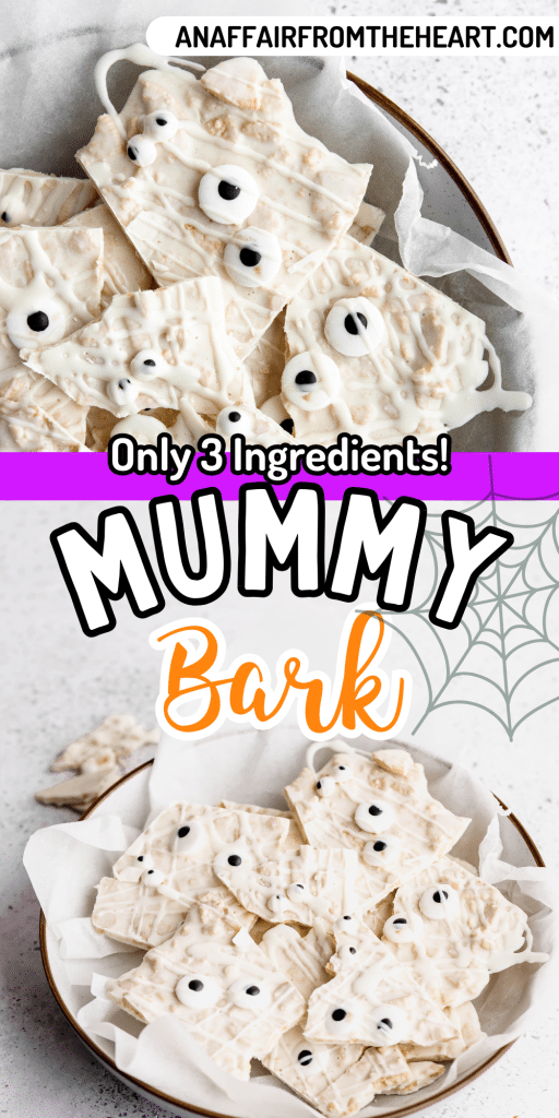 Halloween Mummy Oreo Bark Recipe (3 Ingredients!)