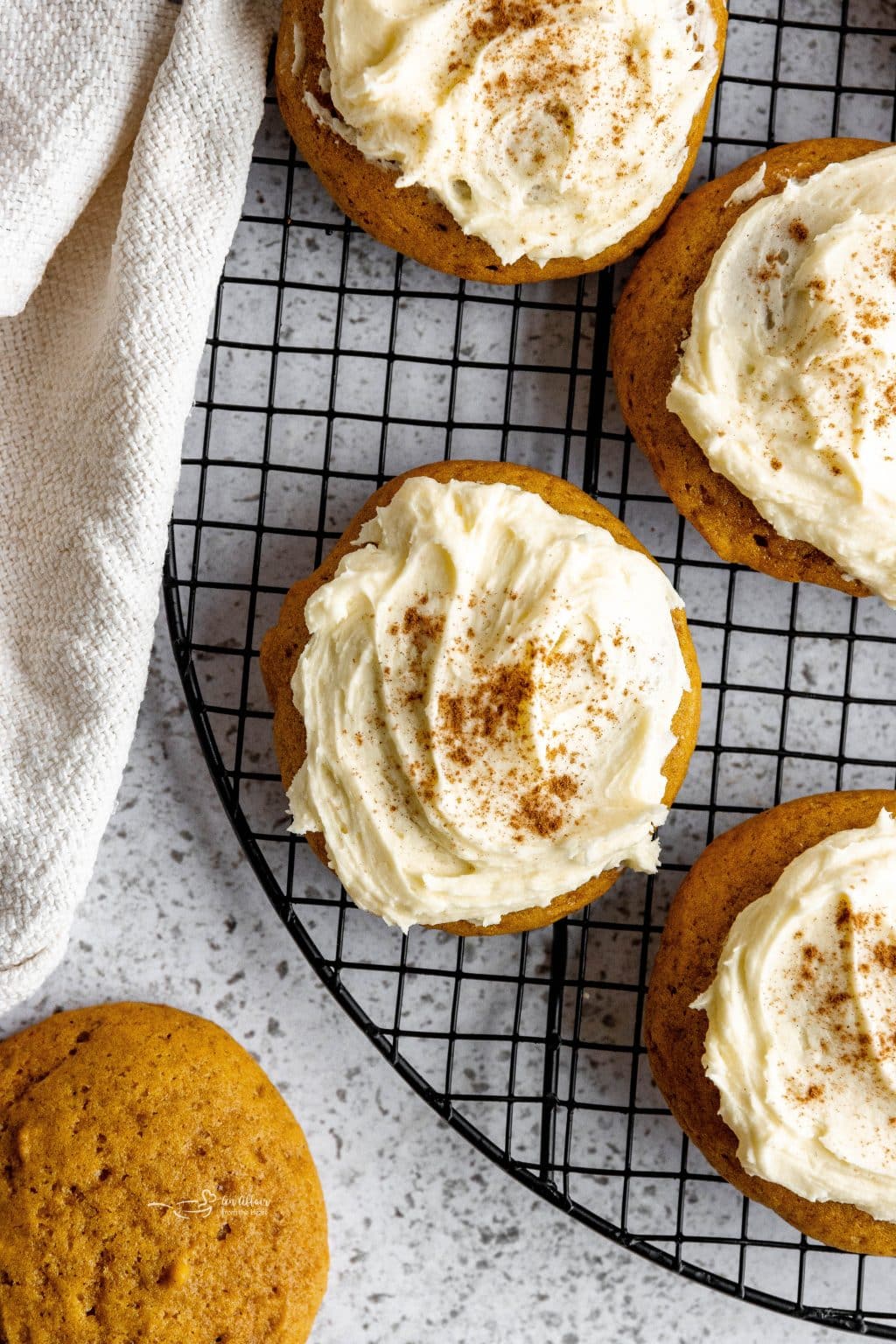 Frosted Soft Pumpkin Cookies