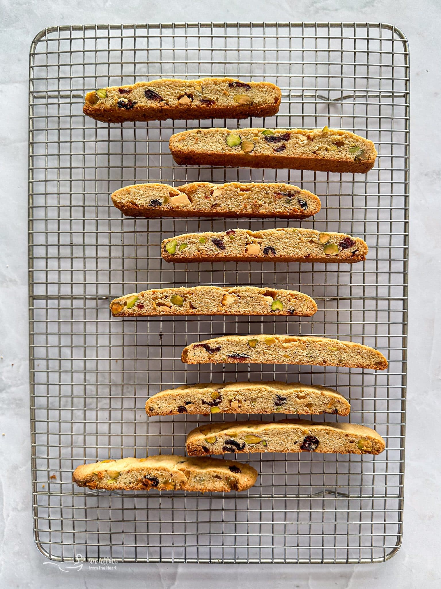 Holiday Biscotti (Cranberries, Pistachios & White Chocolate)