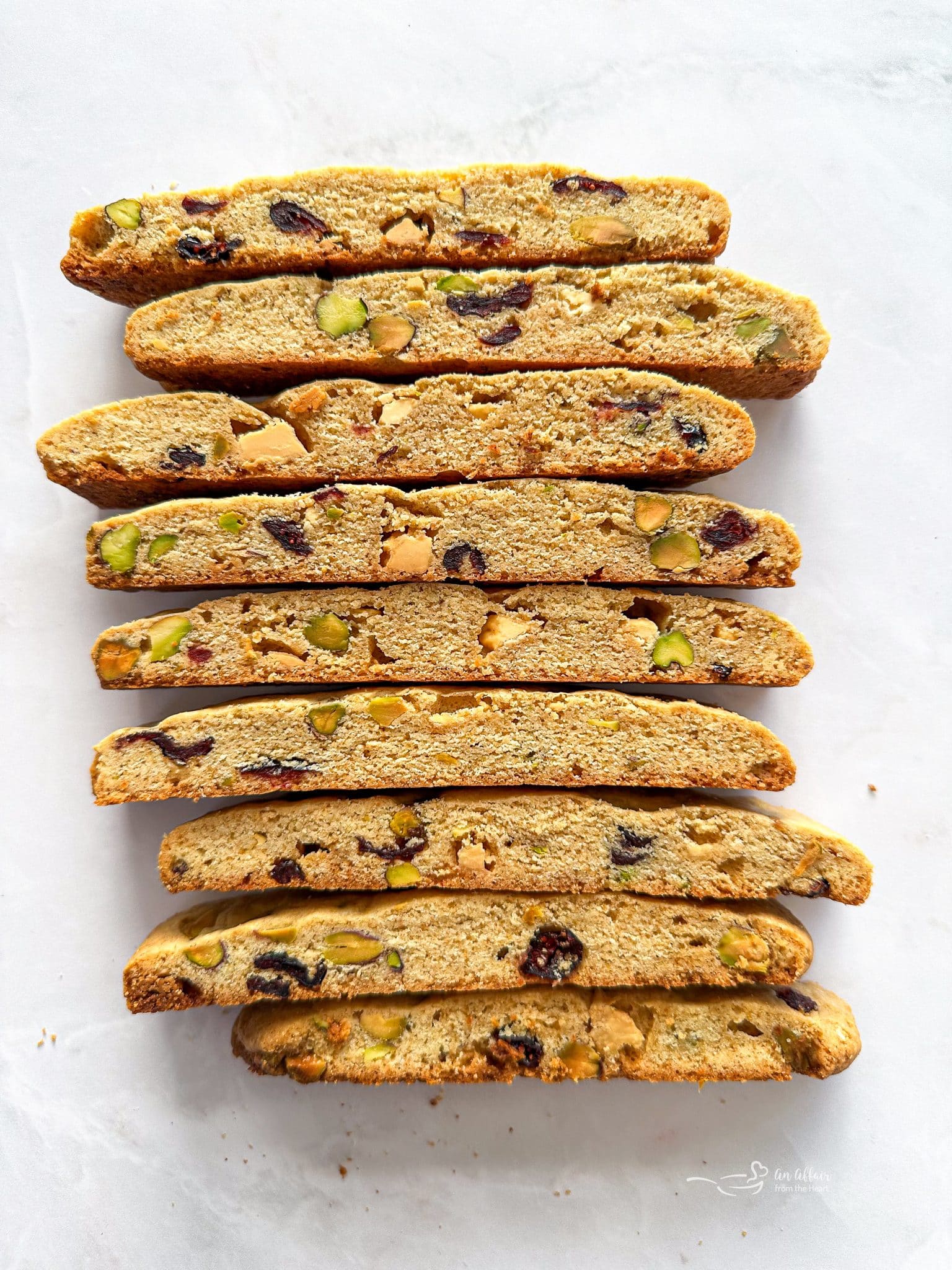Holiday Biscotti (Cranberries, Pistachios & White Chocolate)