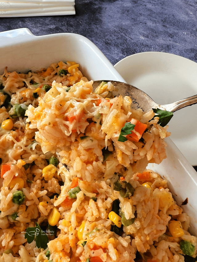 Dorothy's Cheesy Vegetable Rice Bake