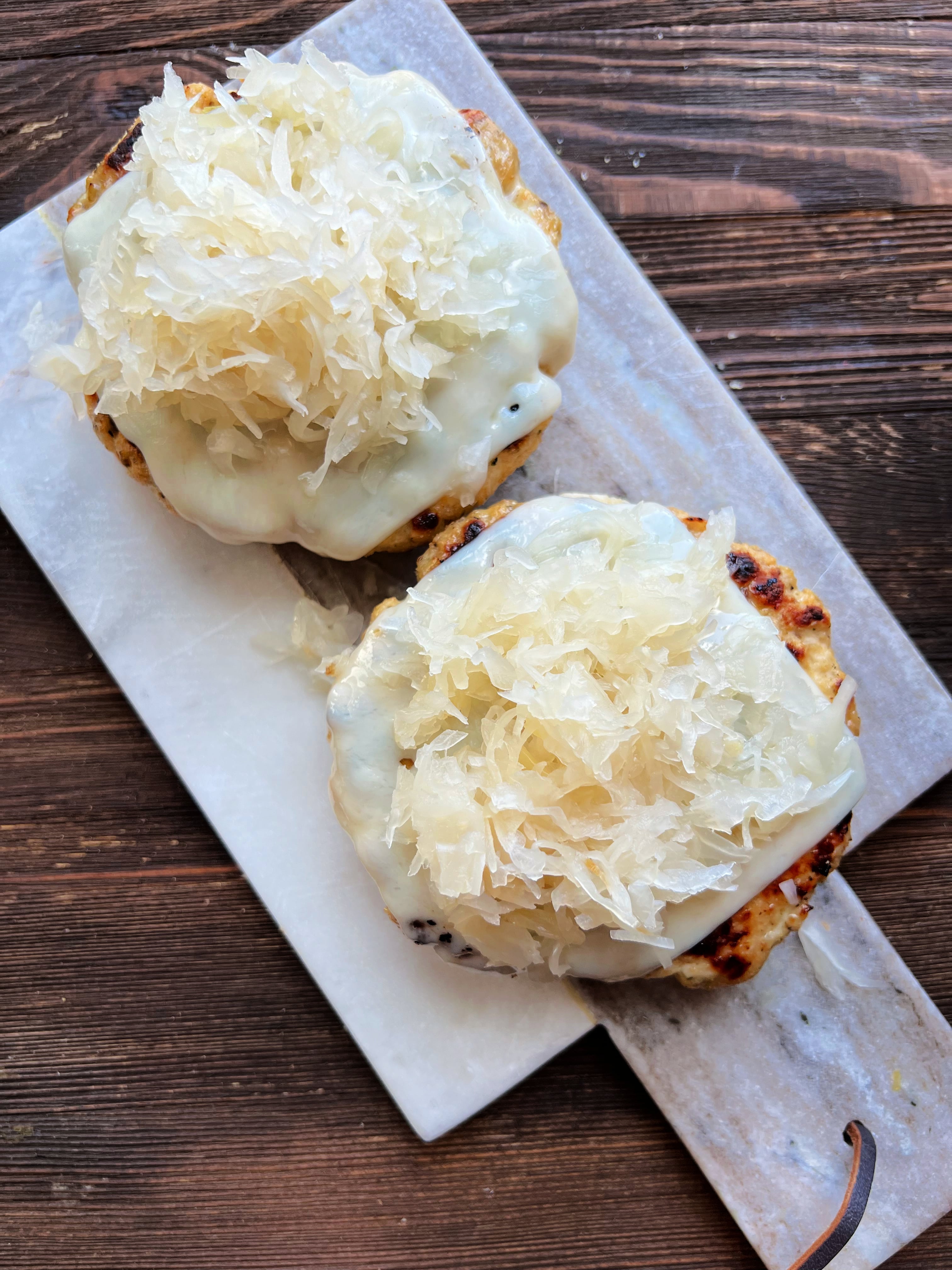 Turkey Reuben Burger (The Rachel Burger)