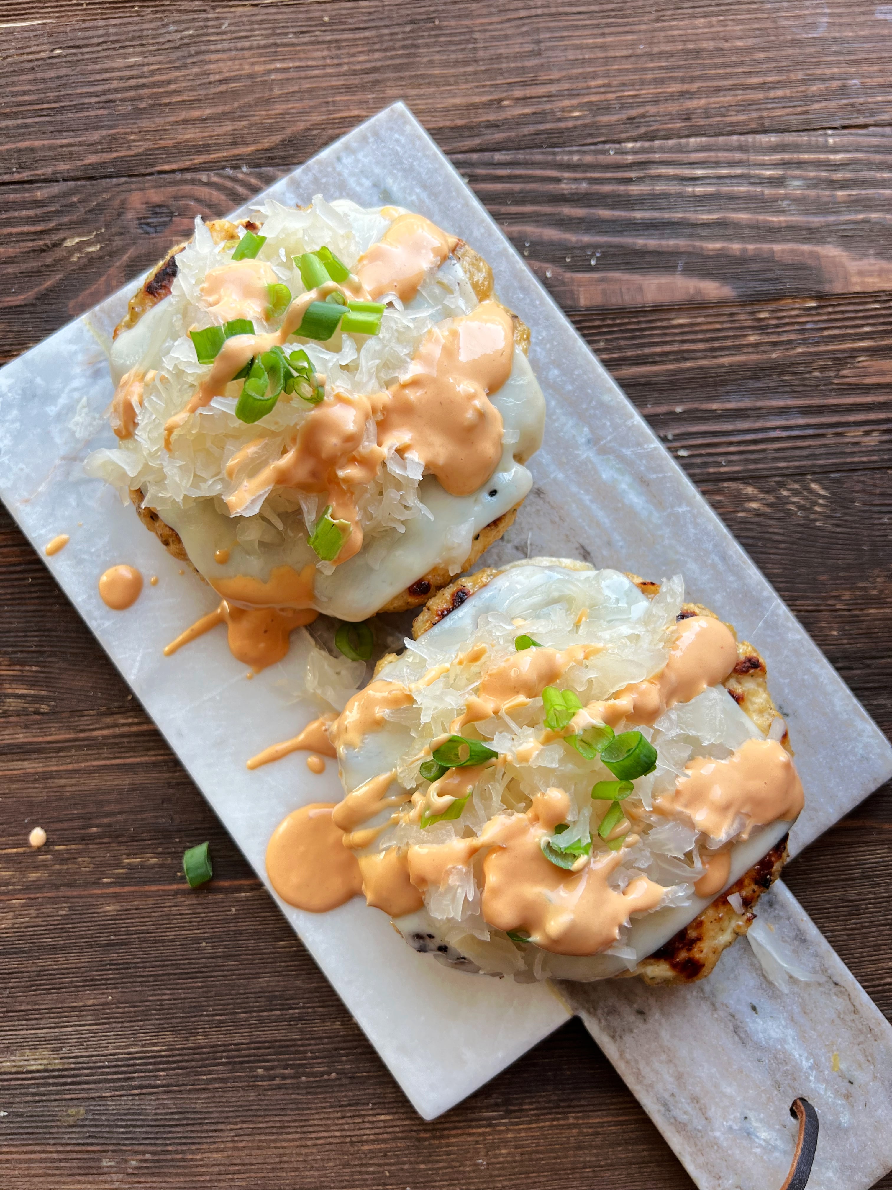 Turkey Reuben Burger (The Rachel Burger)