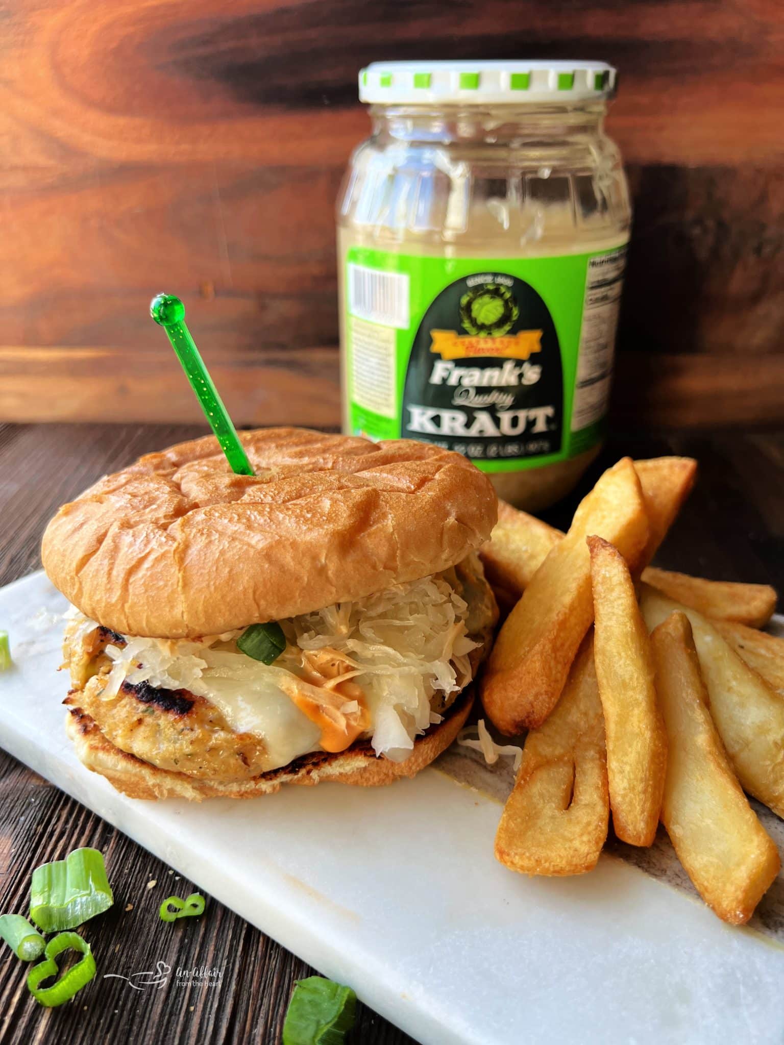 Turkey Reuben Burger (The Rachel Burger)