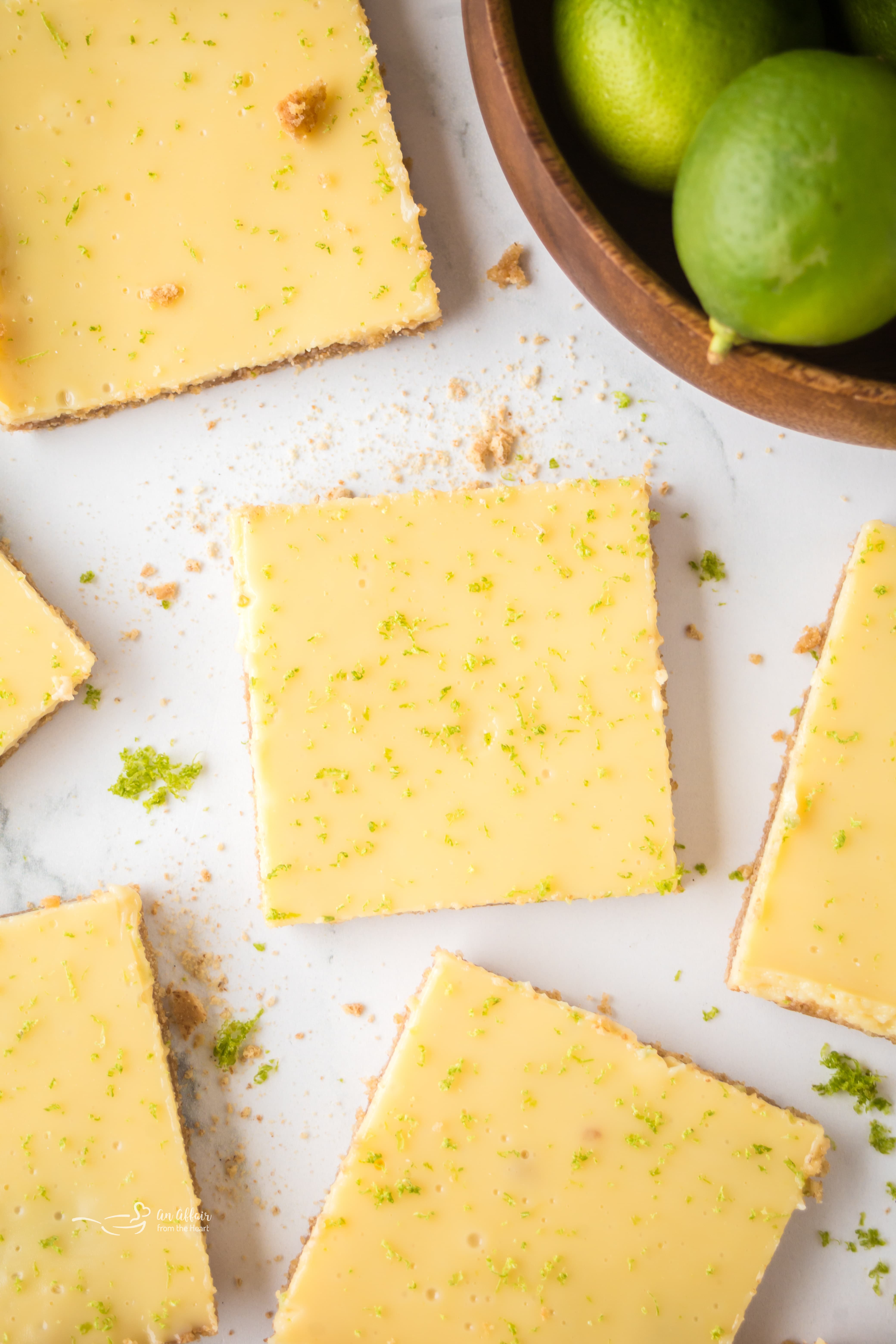 Easy Key Lime Pie Bars | An Affair from the Heart